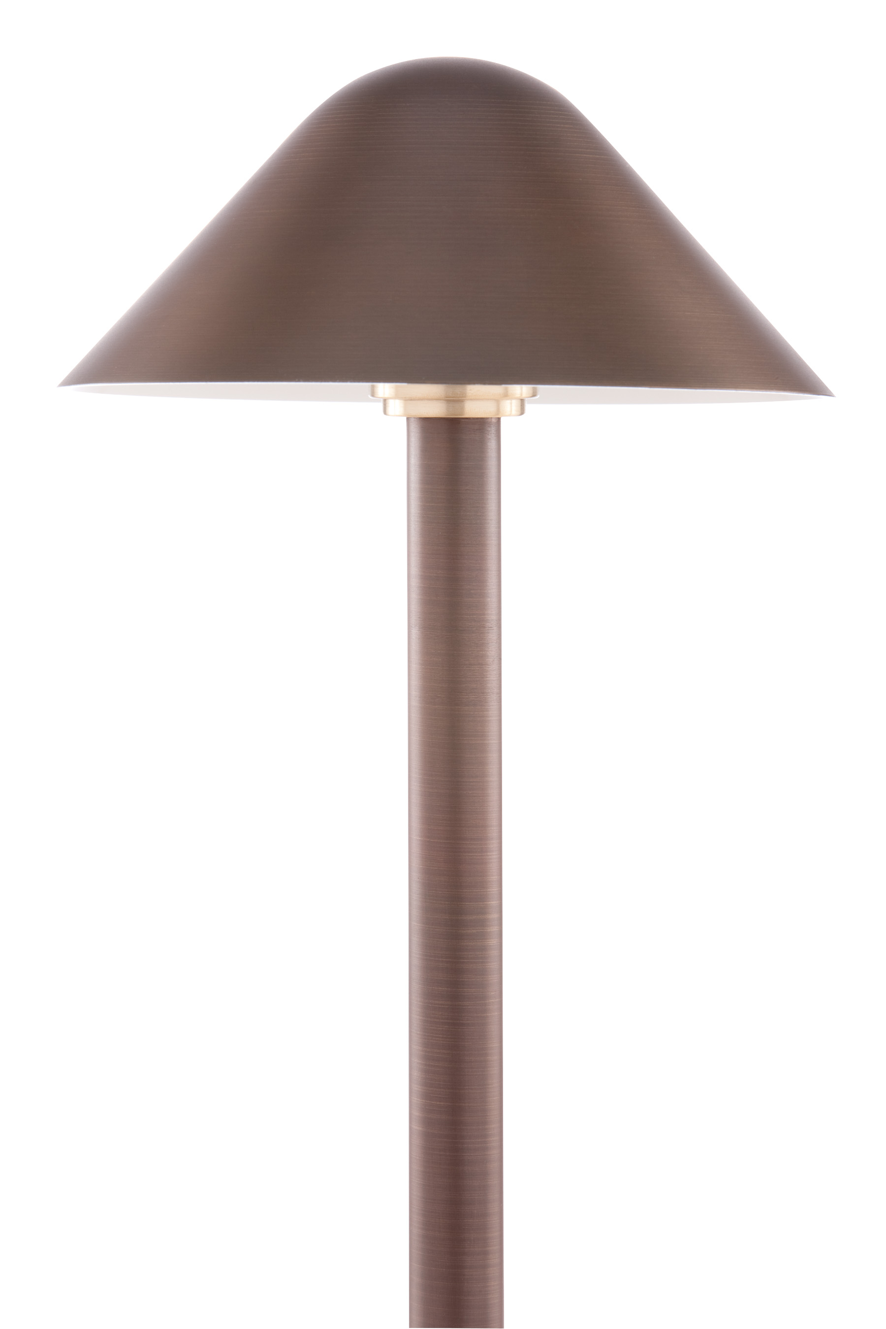 Sollos Modern Path Light-7" Hat-18" Stem-Antique Brass-Fixture Only