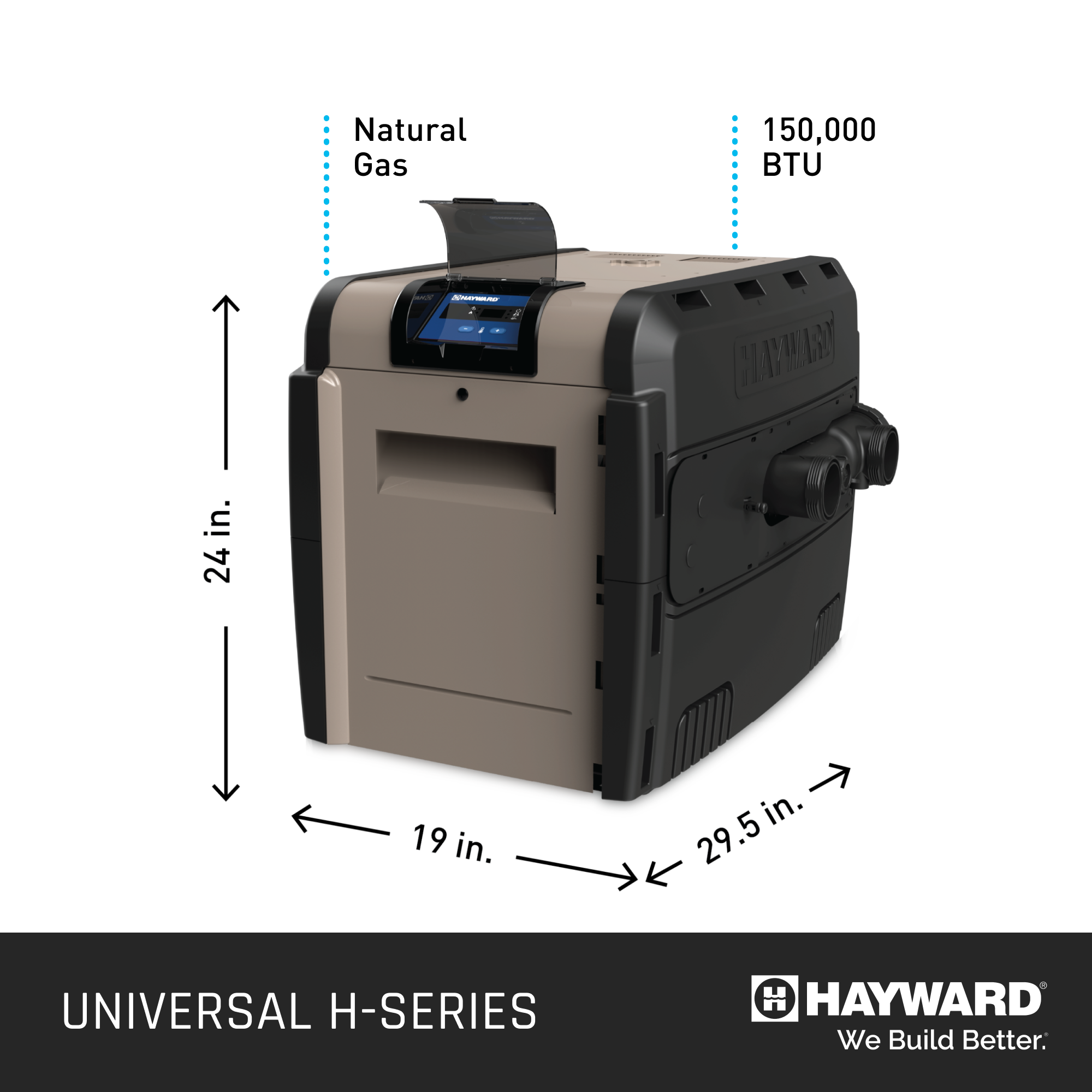 Universal H-Series Heater 150,000 BTU - Natural Gas, Low NOx (Open Line)