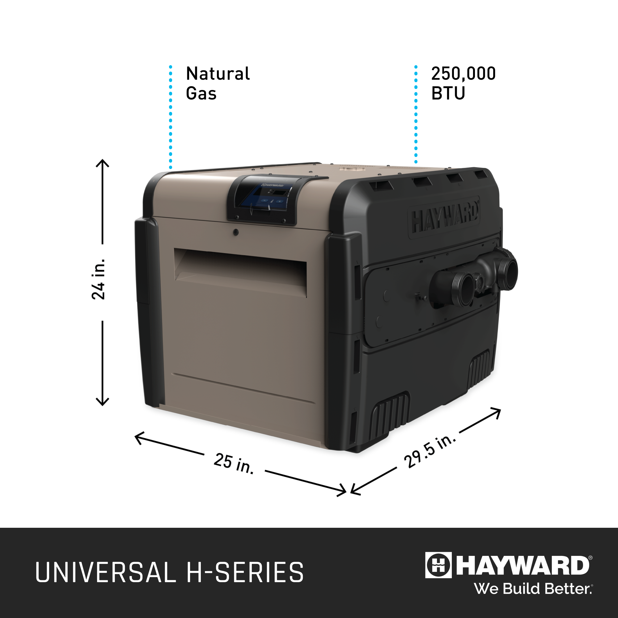 Universal H-Series Heater 250,000 BTU - Natural Gas, Low NOx (Open Line)